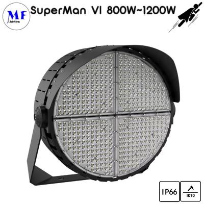 China 5 Years Warranty Stadium LED Flood Light 1200W IK10 IP66 60Deg 160LM/W High Brightness 6000K For Football Pitches for sale