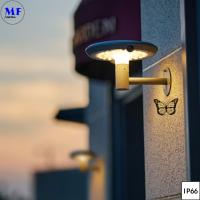 China Outdoor LED Solar Garden Light IP66 Waterproof Solar Wall Pillar Garden Street Light Road Lighting With Sensor for sale