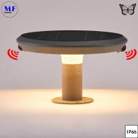 China Outdoor LED Solar Garden Light IP66 Waterproof Solar Wall Pillar Garden Street Light Road Lighting With Sensor for sale