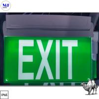China IP65 Waterproof Indoor Outdoor Battery 3hours 24hours Long Duration Wall Ceiling Hanging Mount White Green Exit Sign LED Emergency Light for Hotel Office for sale