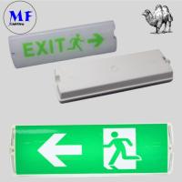 China LED Safety Emergency Exit Sign Light With 8W IP65 Waterproof Lithium Battery Wall Mount ABS PC High Brightness for sale
