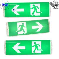 China LED Safety Emergency Exit Sign Light With 8W IP65 Waterproof Lithium Battery Wall Mount ABS PC High Brightness for sale