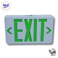 China LED Emergency Exit Sign Light 5years Warranty 3hours Battery Backup Time IP65 Water Fire Proof Wall Mount Factory Warehouse Hotel Office for sale