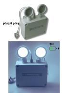 China IP65 6000K Waterproof ABS Double Heads Emergency Light for Shoppingmall Airport Factory for sale