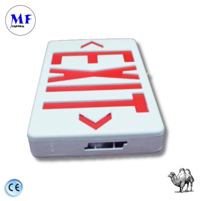 China Emergency Light Exit Sign Light  Green / Red IP43 ABS for School Hospital Subway Train Station Shopping Mall for sale