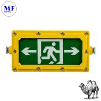 China Led Explosion Proof Exit Light Ip65 Waterproof Fire Proof Atex 3hours Emergency Battery Time Explosion Proof 4w Green Led Exit Light For Factory Warehouse Oil Gas Station for sale