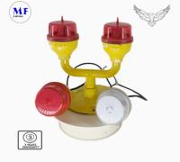 China LED Aviation Obstruction Light  IP66 Waterproof Red White Double Head Built-in Photocell Aircraft Obstacle Warning Light LED Low-Intensity for sale