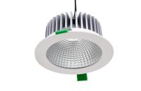 China IP20 100 - 240VAC 1010 Lumen 15W Bridgelux COB LED Down Light With 50° Energy Saving for sale