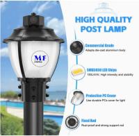 China LED Garden Light Tunable Anti-Shok IP65 48/64/80W Waterproof 130lm/W Lantern Black and White Lawn for sale
