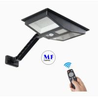 China LED Solar Wall Light Modern Novel Smart Simple Lithium Battery Monocrystalline Black Solar IP66 Waterproof Die-Cast for sale