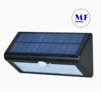 China LED Solar Wall Light Modern Novel Smart Simple Lithium Battery Monocrystalline Black Solar IP66 Waterproof Die-Cast for sale