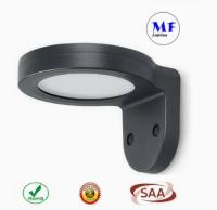 China LED Solar Wall Light Modern Novel Smart Simple Lithium Battery Monocrystalline Black Solar IP66 Waterproof Die-Cast for sale
