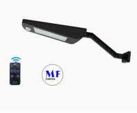 China LED Solar Wall Light Modern Novel Smart Simple Lithium Battery Monocrystalline Black Solar IP66 Waterproof Die-Cast for sale