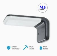 China LED Solar Wall Light Modern Novel Smart Simple Lithium Battery Monocrystalline Black Solar IP66 Waterproof Die-Cast for sale