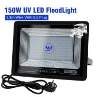 China 50W/100W/150W 365nm/395nm Aluminum Waterproof Outdoor IP66 Flood Curing Full Spectrum Ultraviolet Adjustable UVA Stage Performance Nightclub Bar LED UV Light for sale