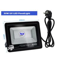 China 50W/100W/150W 365nm/395nm Aluminum Waterproof Outdoor IP66 Flood Curing Full Spectrum Ultraviolet Adjustable UVA Blacklight Theatre Haunted House LED UV Light for sale