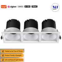 China Three Head Down Light LED Square Spotlight Residential Hotel Coffee Store Commercial Restaurant No Glare Dali Dim Tuya Modular Ik07 IP44 21W 36W 30W 45W for sale