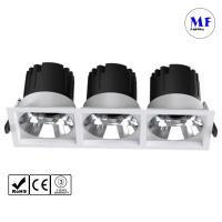 China Three Head Down Light LED Square Spotlight Residential Hotel Coffee Store Commercial Restaurant No Glare Dali Dim Tuya Modular Ik07 IP44 21W 36W 30W 45W for sale