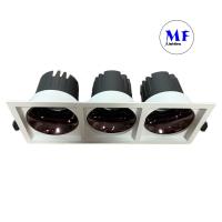 China Factory Price Recessed Square LED Spotlight Triple Heads IP20 Anti-GlareDimmable Down Light by TRIAC 0-10V DALI-2 DT6 DT8 for Commercial Project for sale