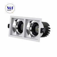 China Factory Price Double-Heads Anti-Glare Square LED Down Light IP20 With TRIAC 0-10V DALI-2 DT6 DT8 Dimming Recessed Ceiling Spotlight for sale