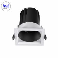 China Die-cast Aluminum Square Housing IP20/IP44 15°/24°/36°/50° LED Down Light Triac 0-10V Dali-2 DALI DT8 Spot Downlight Recessed Down Light for sale