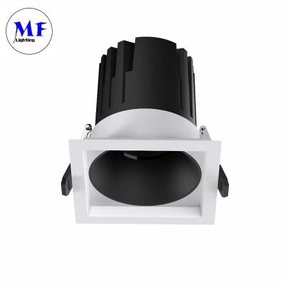 China Die-cast Aluminum Square Housing IP20/IP44 15°/24°/36°/50° LED Down Light Triac 0-10V Dali-2 DALI DT8 Spot Downlight Recessed Down Light for sale