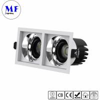 China Square Recessed LED Down Light 3*7W Single/Double/Triple Head 100LM/W CRI90 IP20 IP44 Reflector Ceiling Downlight for sale
