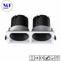 China Square Recessed LED Down Light 3*7W Single/Double/Triple Head 100LM/W CRI90 IP20 IP44 Reflector Ceiling Downlight for sale