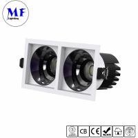 China Square Recessed LED Down Light 3*7W Single/Double/Triple Head 100LM/W CRI90 IP20 IP44 Reflector Ceiling Downlight for sale