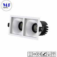 China Square Recessed LED Down Light 3*7W Single/Double/Triple Head 100LM/W CRI90 IP20 IP44 Reflector Ceiling Downlight for sale