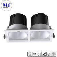 China Square Recessed LED Down Light 3*7W Single/Double/Triple Head 100LM/W CRI90 IP20 IP44 Reflector Ceiling Downlight for sale