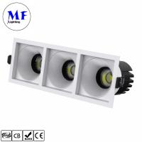 China 3*10W Anti-glare LED Downlight CRI90 100lm/W Triac /0-10V/Dali-2 Dimmable  Beam angle 15°/24°/36°50° Optional Recessed  Spot LED Down light for Commercial Spaces for sale