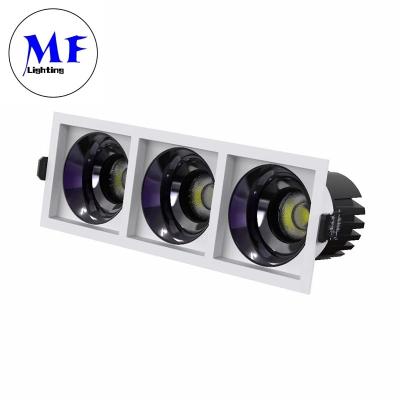 China 7W10W12W15W Anti-Glare Recessed Spot Down Light,TRIAC/0-10V/DALI-2 Dimmable, 100lm/W CRI90, AC100-277V, 1/2/3 Heads for sale