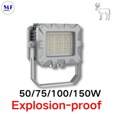 China Factory Price ATEX IECEx Certified Die-casting Aluminum LED Explosion Proof Flood Light for Oil Gas LNG Chemical Plant Mining Marine Platform Ocean Vessel for sale