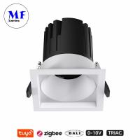 China Square Recessed LED Down Light 7W Triac 0-10V Dali CCT Power Adjustable Dimmable Smart Dim Aluminum Spot for sale