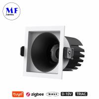 China Square Recessed LED Down Light 7W Triac 0-10V Dali CCT Power Adjustable Dimmable Smart Dim Aluminum Spot for sale