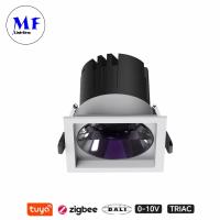 China Square Recessed LED Down Light 7W Triac 0-10V Dali CCT Power Adjustable Dimmable Smart Dim Aluminum Spot for sale