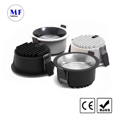 China Factory Price Recessed LED Downlight UGR<19 Anti-Glare Office Tunable CCT Dimmable DALI Tuya Zigbee Die-cast Aluminum IP20 Ra90+ Commercial Ceiling Light for sale