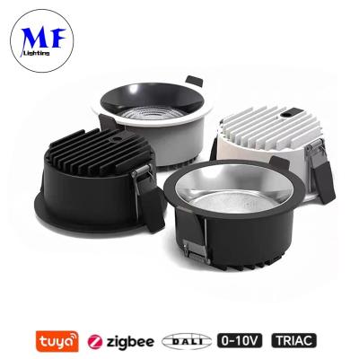 China 10W 160lm/W Recessed LED Down Light  Triac /0-10V/Dali-2 Dimmable CRI9 Wide Beam angle 120° 8INCH/10INCH Recessed Anti-glare LED Down light for Commercial Spaces for sale
