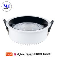 China 10W 160lm/W Recessed LED Down Light  Triac /0-10V/Dali-2 Dimmable CRI9 Wide Beam angle 120° 8INCH/10INCH Recessed Anti-glare LED Down light for Commercial Spaces for sale