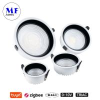 China 10W 160lm/W Recessed LED Down Light  Triac /0-10V/Dali-2 Dimmable CRI9 Wide Beam angle 120° 8INCH/10INCH Recessed Anti-glare LED Down light for Commercial Spaces for sale