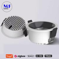 China 10W 160lm/W Recessed LED Down Light  Triac /0-10V/Dali-2 Dimmable CRI9 Wide Beam angle 120° 8INCH/10INCH Recessed Anti-glare LED Down light for Commercial Spaces for sale