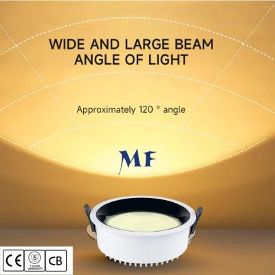 China LED Down Light Round Recessed 120 Degree Wide Beam 160lm/W IP44 Ik07 50W 60W 70W 80W 100W Dali Dim DT6 DT8 Tuya Zigbee for sale