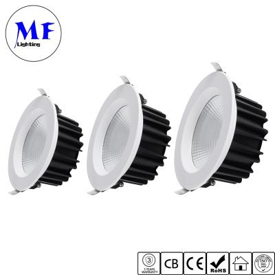 China Factory Price Recessed COB LED Downlight 20W 30W 50W CCT Adjustable Power Dimmable CRI90 Ceiling Down Light for sale