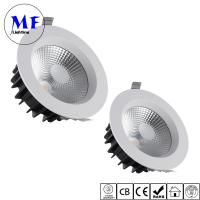 China Factory Price Recessed COB LED Downlight 20W 30W 50W CCT Adjustable Power Dimmable CRI90 Ceiling Down Light for sale