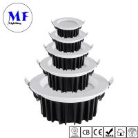 China OEM ODM Recessed SMD LED Downlight IP40 Indoor Lighting 20W 30W 50W CCT Adjustable Power Dimmable CRI90 Alu Ceiling Down Light for sale