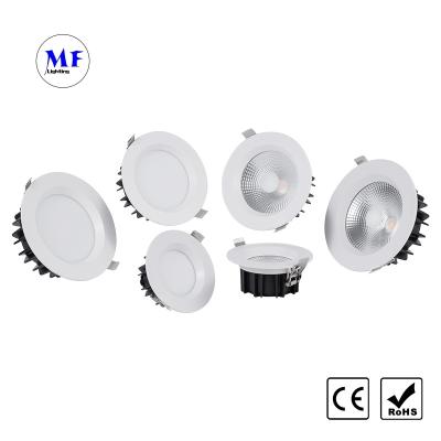 China SMD LED Recessed Downlight Triac 5W/10W/25W/40W 0-10V Dali-2 Dt6 Dt8 Dimmable Smart Zigbee Tuya WiFi IP40 Die-Cast Aluminum Ceiling Down Light for sale