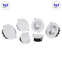 China SMD Recessed 120° Wide Beam PC Milky Diffuser Anti-Glare UGR<19  Dimmable  Die-Cast Aluminum Indoor Commercial LED spot light LED Down light for sale