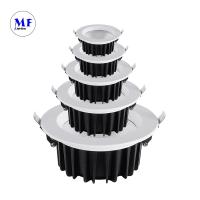 China Factory Price Spring Clip Installation 40W COB Downlight 2700-6000K Tunable CCT High CRI Ra90 Triac 0-10V Dali-2 Dali Dt8 Tuya Zigbee Dimmable Down Light for sale