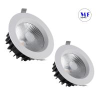 China Factory Price Spring Clip Installation 40W COB Downlight 2700-6000K Tunable CCT High CRI Ra90 Triac 0-10V Dali-2 Dali Dt8 Tuya Zigbee Dimmable Down Light for sale